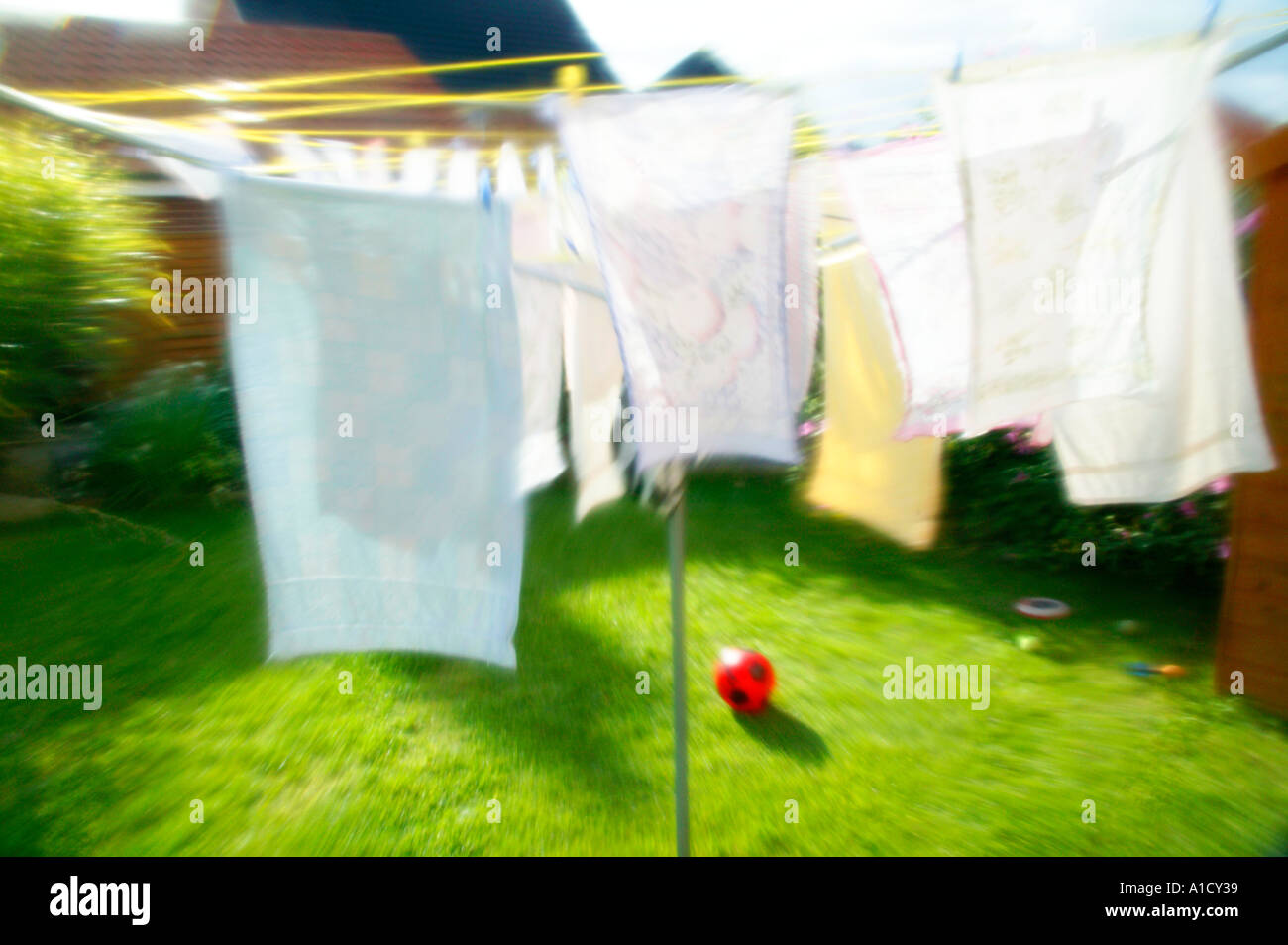 Washing On the Line Stock Photo - Alamy