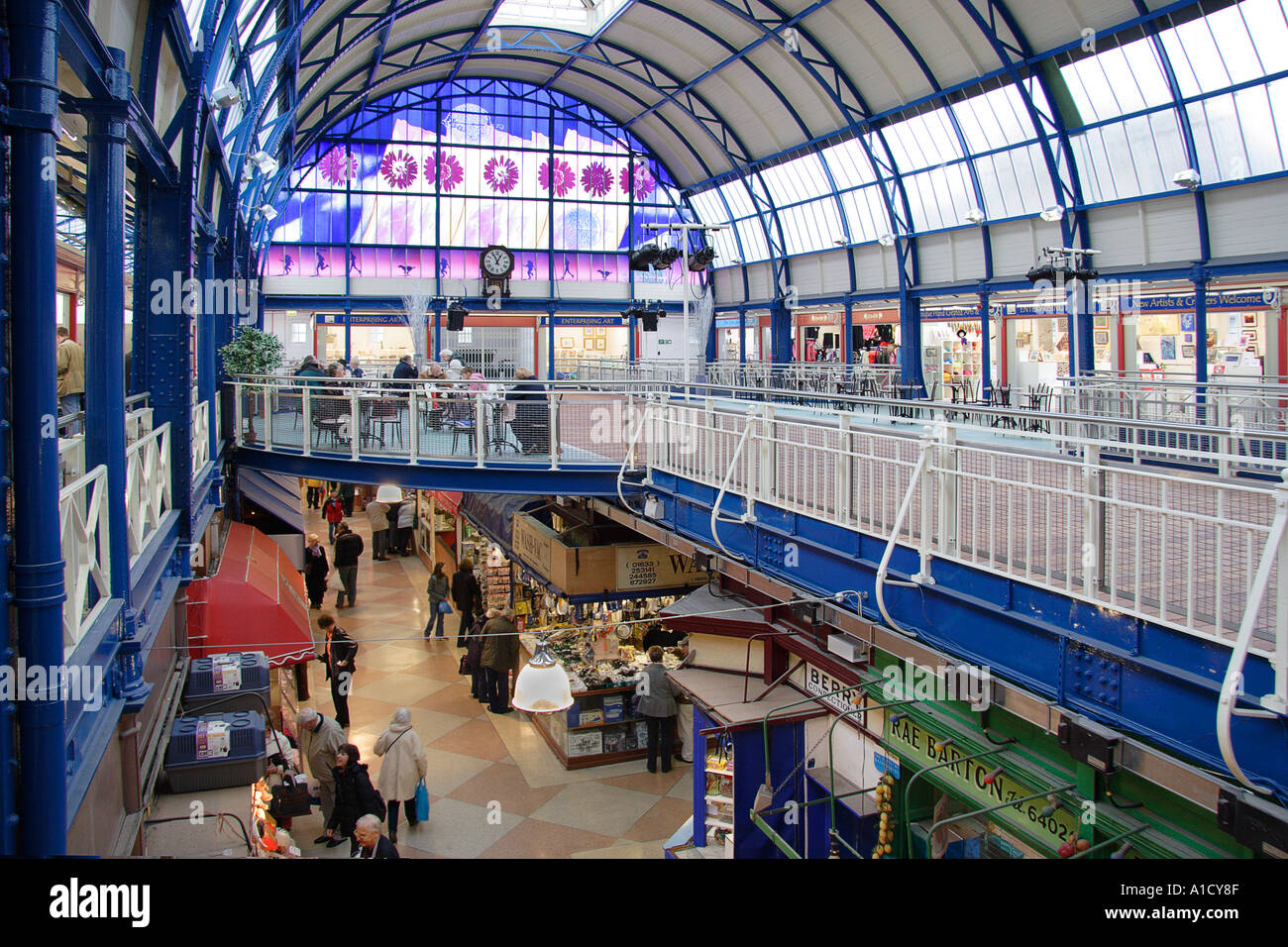 Indoor Market Newport South East Wales Stock Photo - Alamy