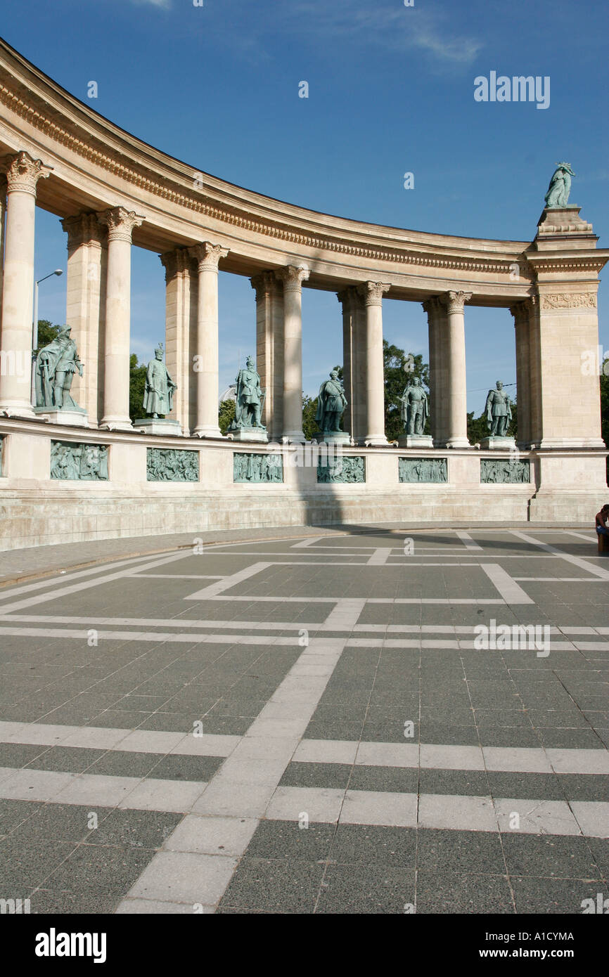 The Millenium monument in Heroes square in Budapest Hungary Stock Photo ...