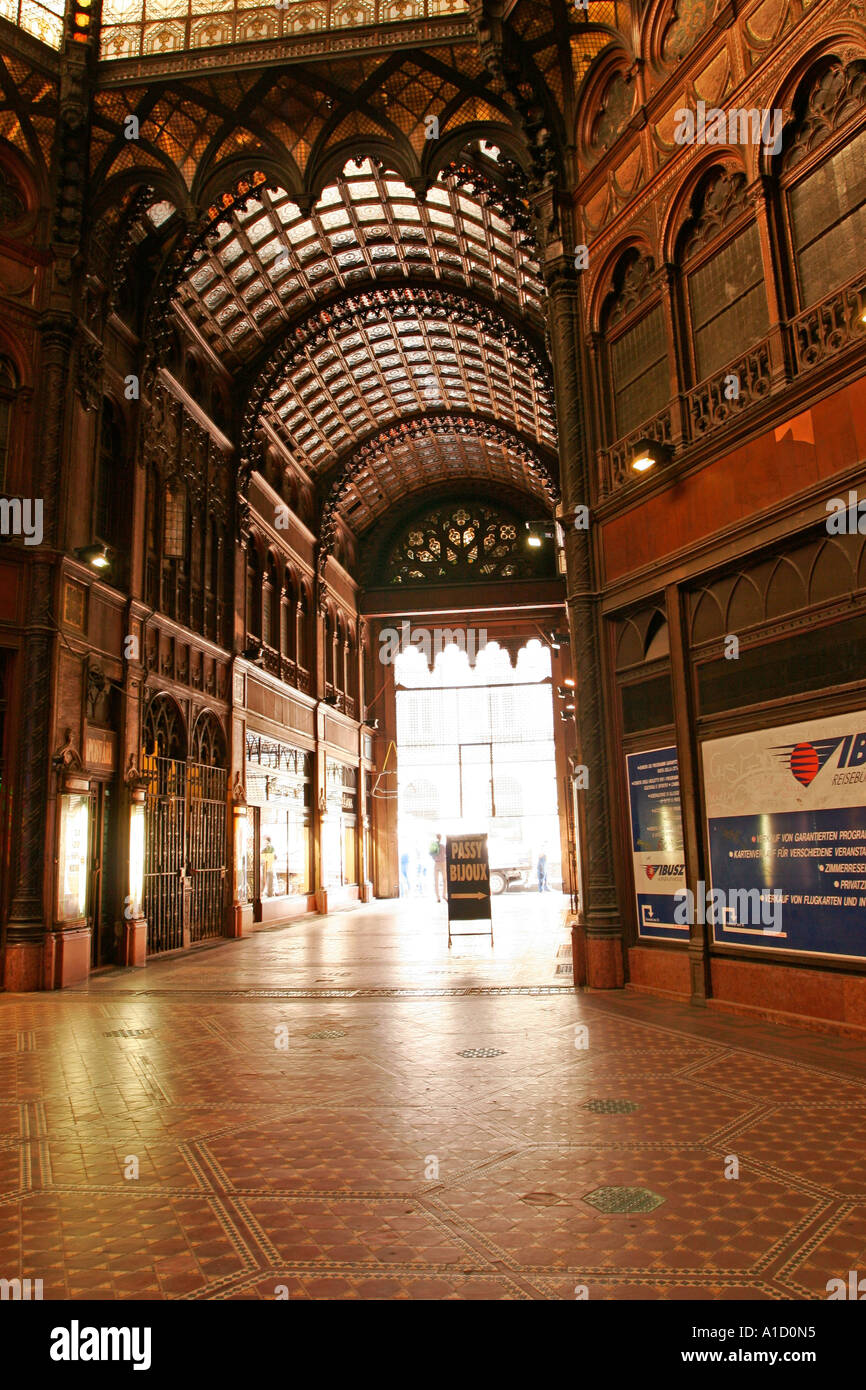 The Parizsi Udvar shopping arcade in Budapest Hungary Stock Photo - Alamy
