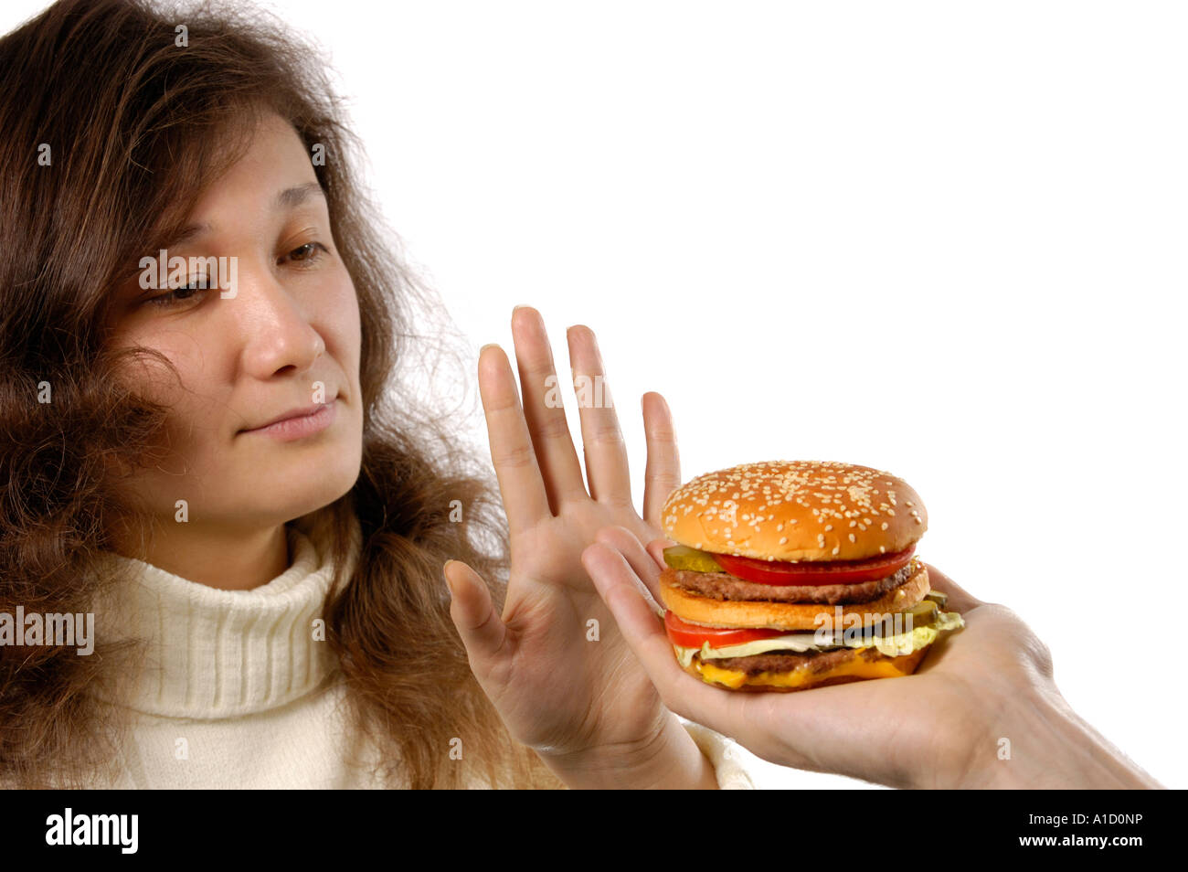 Refusing to eat unhealthy food hi-res stock photography and images - Alamy