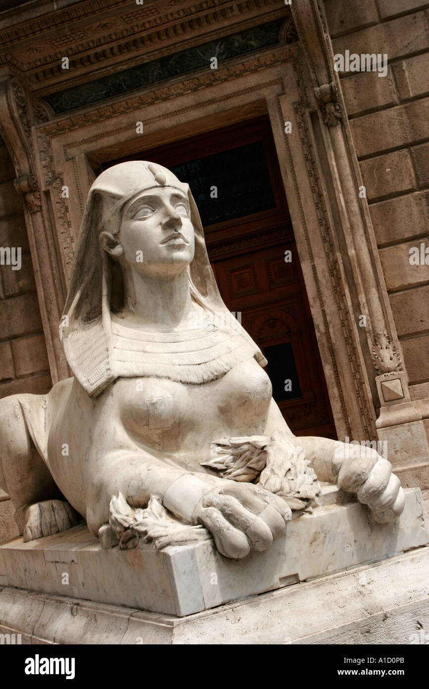 Sphinx outside the State Opera House in Budapest Hungary Stock Photo ...