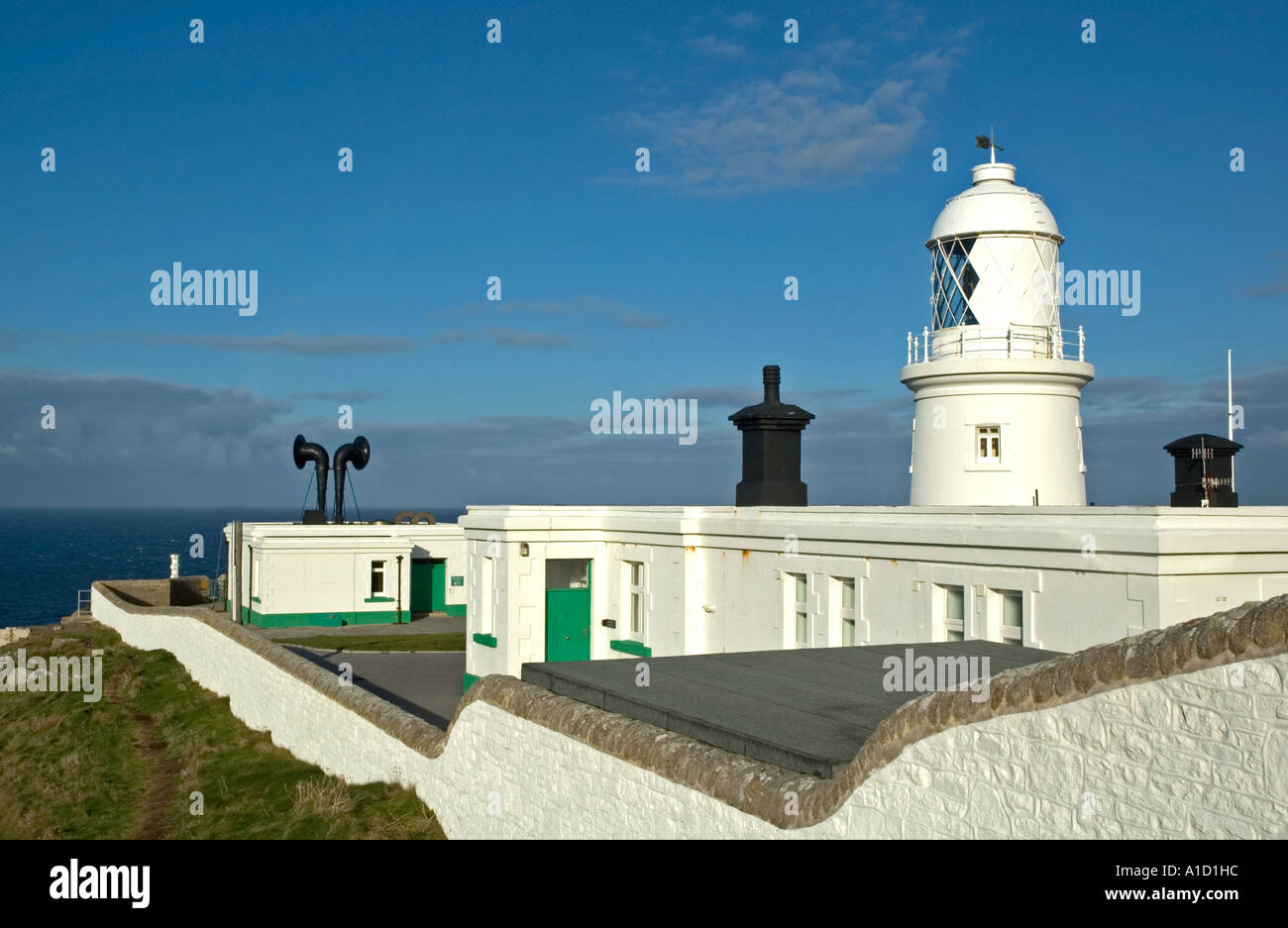 pendeen lighthouse at pendeen in west cornwall,england Stock Photo - Alamy