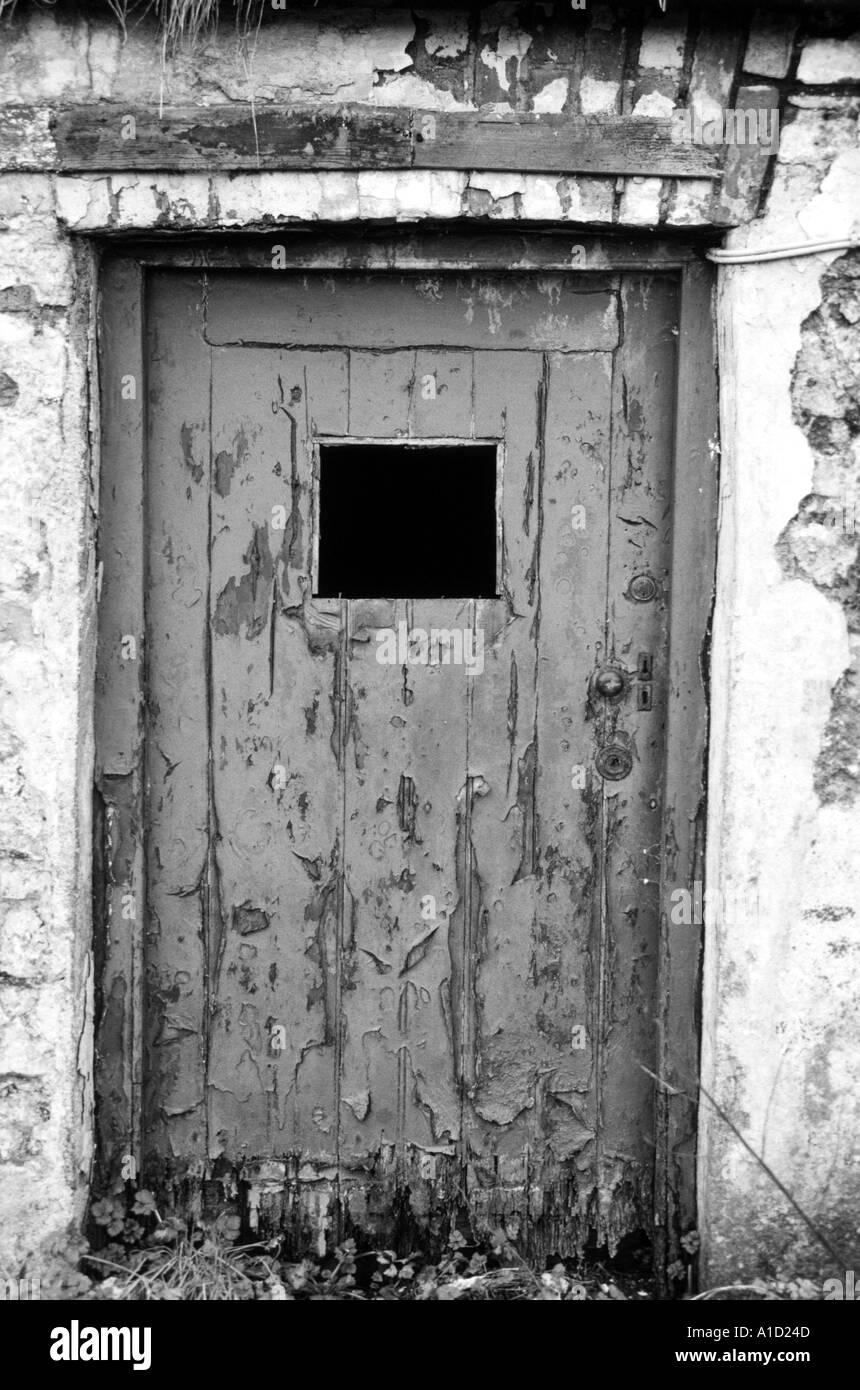 The front door of a house ruin in Dunsany County meath Ireland Stock ...