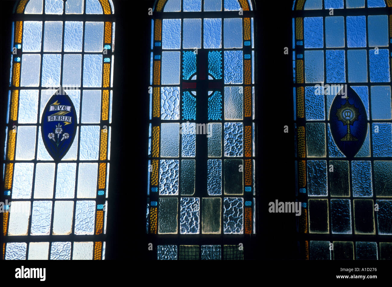 Jun 15 2001 County Westmeath Delvin Ireland A stained glass window in ...