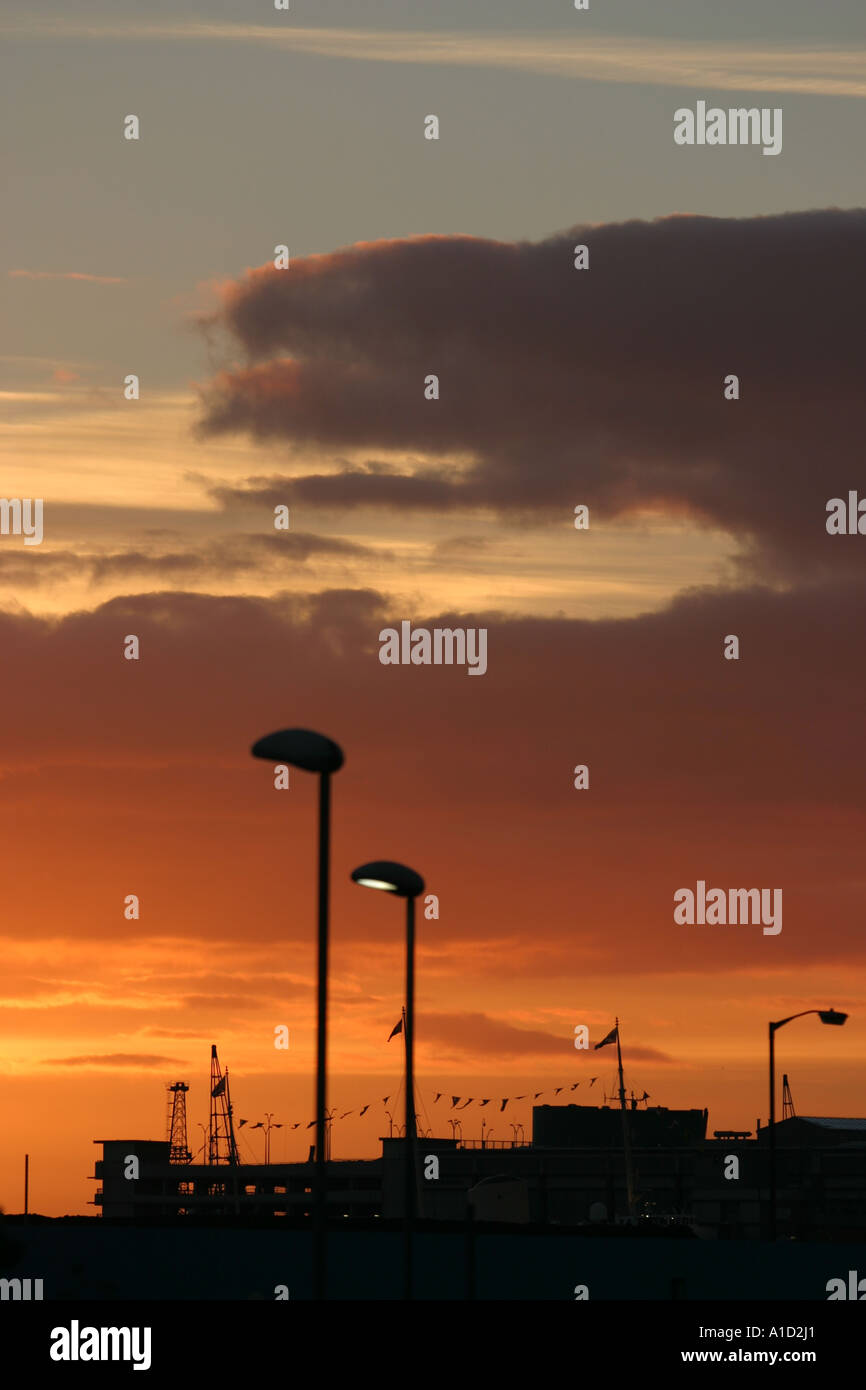 Morning sunrise over leith docks, edinburgh Stock Photo - Alamy