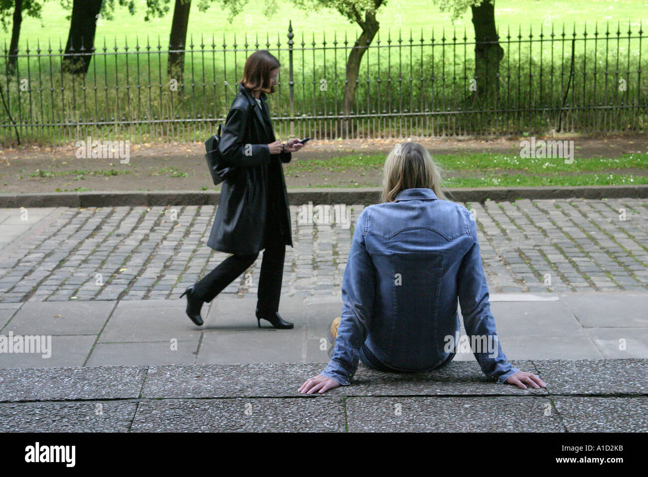 Person watching the world go by Stock Photo - Alamy