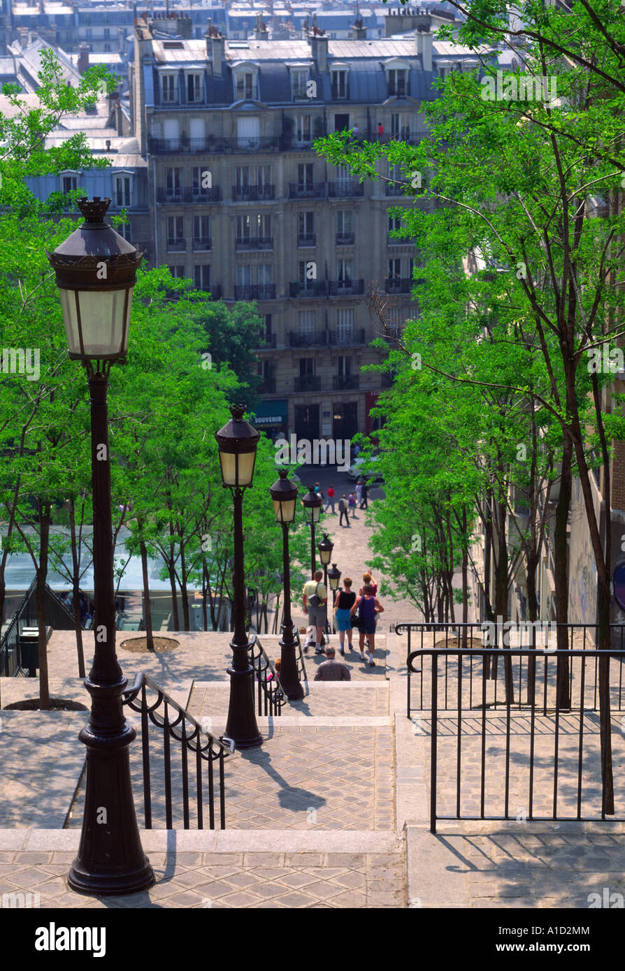 Steps from Sacre Coeur Montmartre Paris France Stock Photo - Alamy