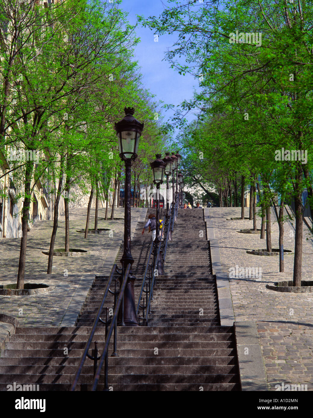 Steps to Sacre Coeur Montmartre Paris France Stock Photo - Alamy