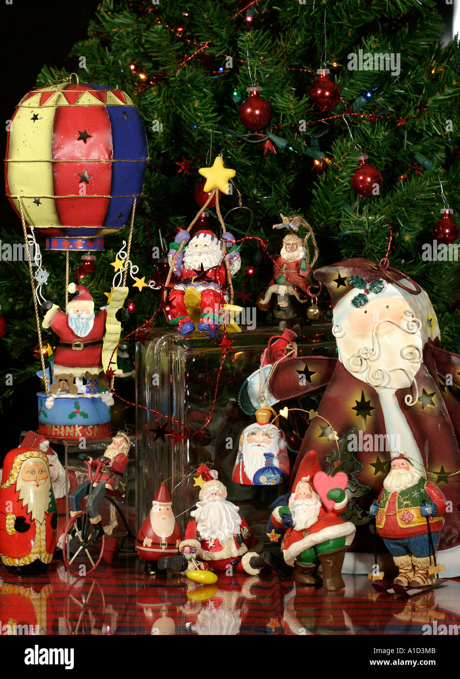 Christmas collection of santas Stock Photo - Alamy