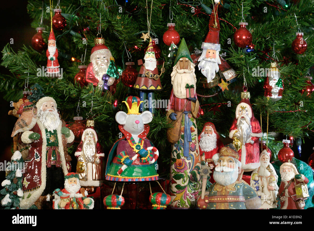 Christmas collection of santas Stock Photo - Alamy