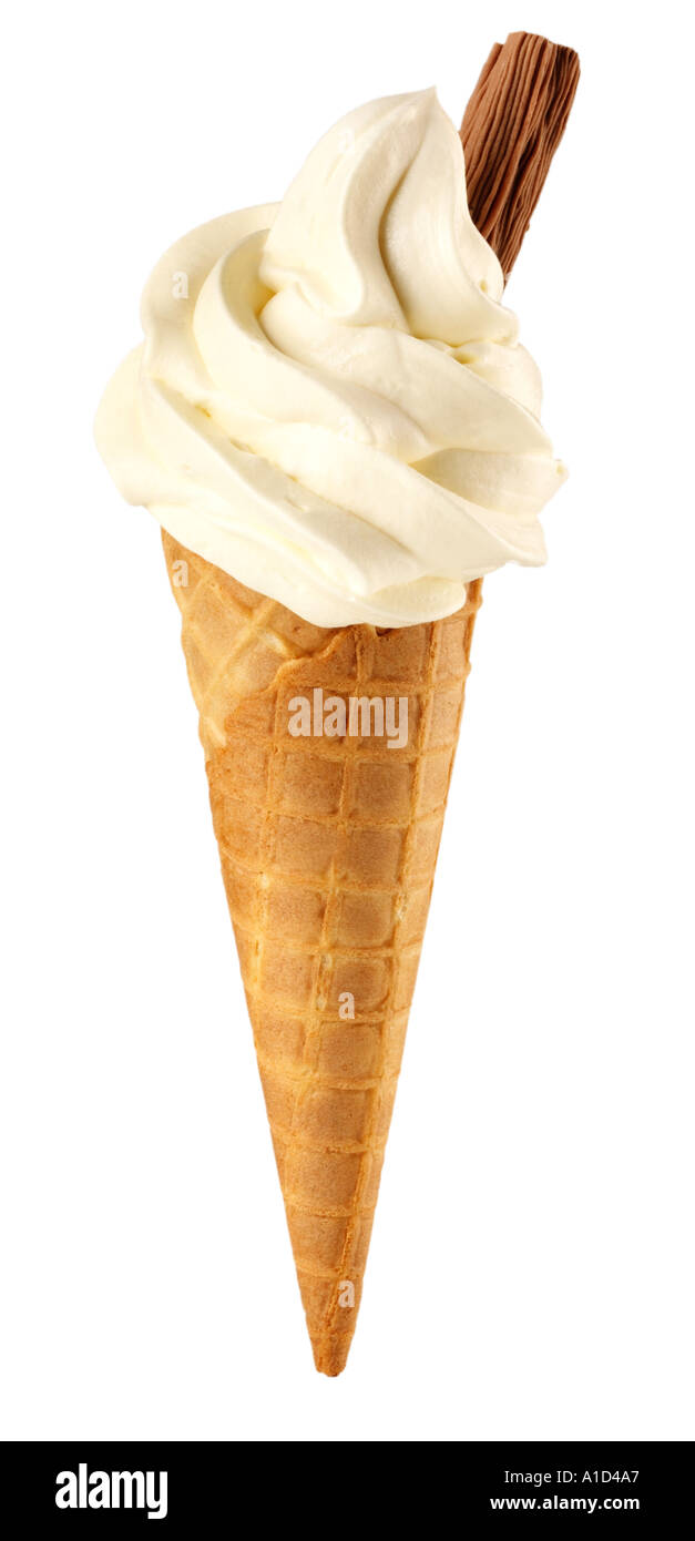 ICE CREAM WITH FLAKE Stock Photo - Alamy