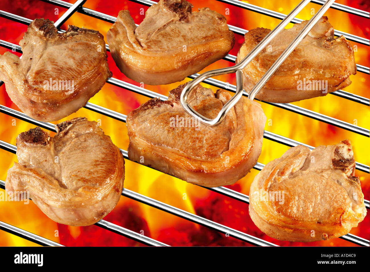 LAMB CHOPS BBQ Stock Photo - Alamy