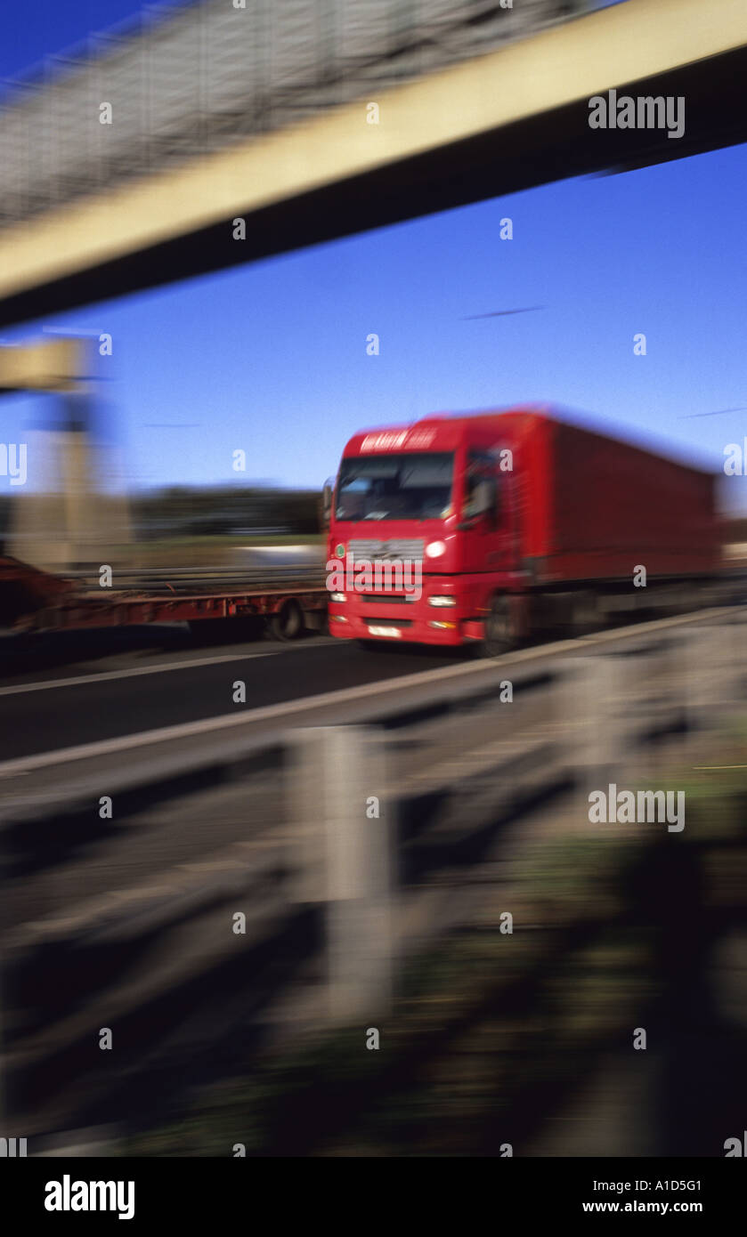 M1 motorway bridge truck hi-res stock photography and images - Alamy