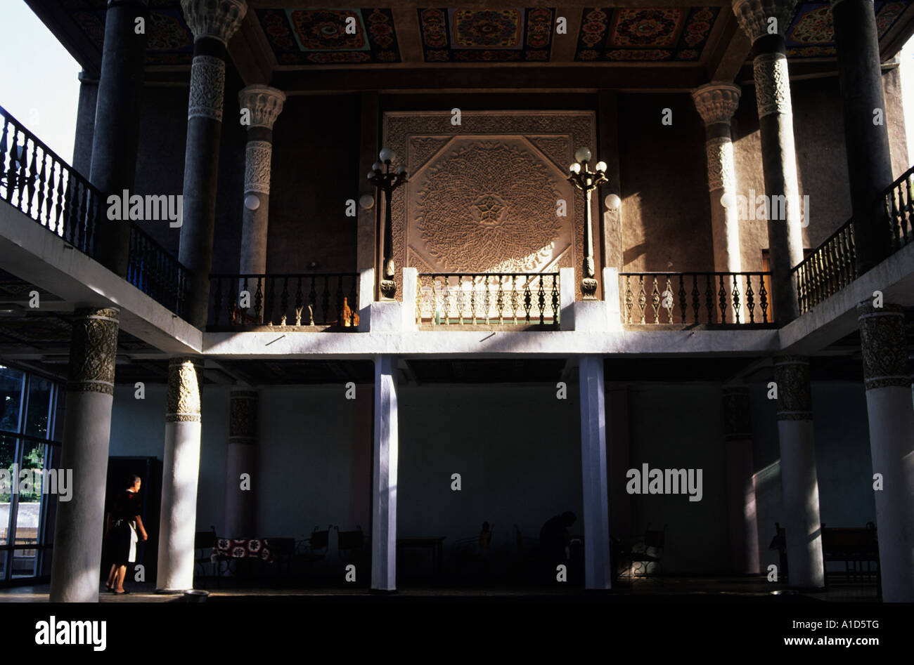 Dushanbe traditional tea rooms,Choyhana Rohat,Tajikistan Stock Photo ...