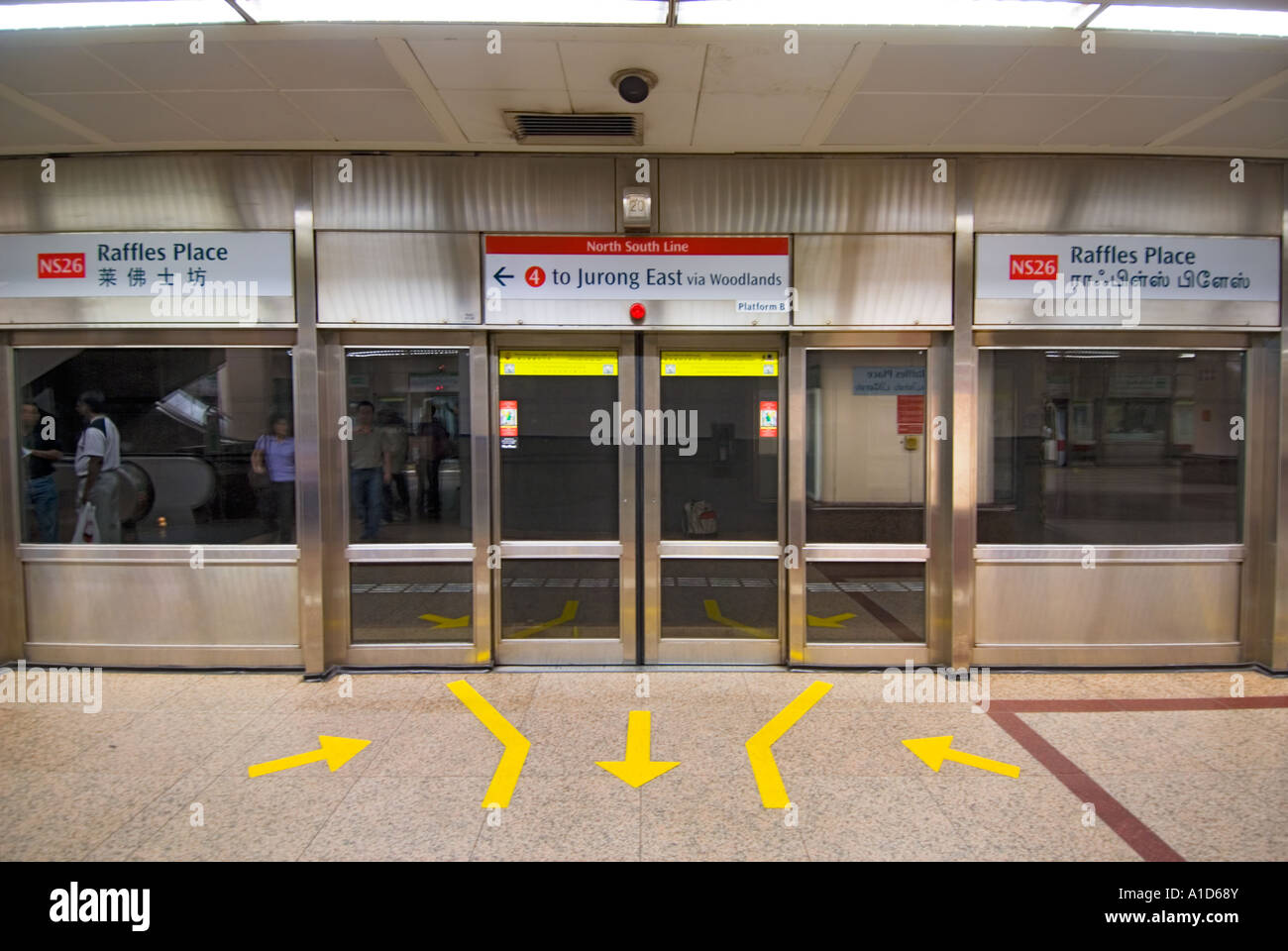 RAFFLES PLACE station SINGAPORE asia MRT Mass Rapid Transit train ...