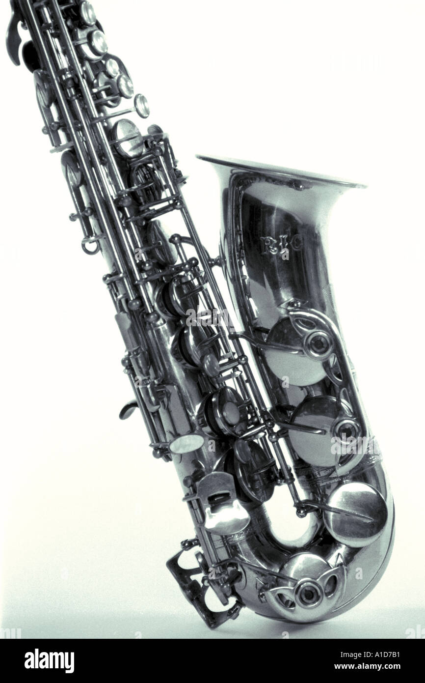 Saxophone lateral detail Stock Photo - Alamy