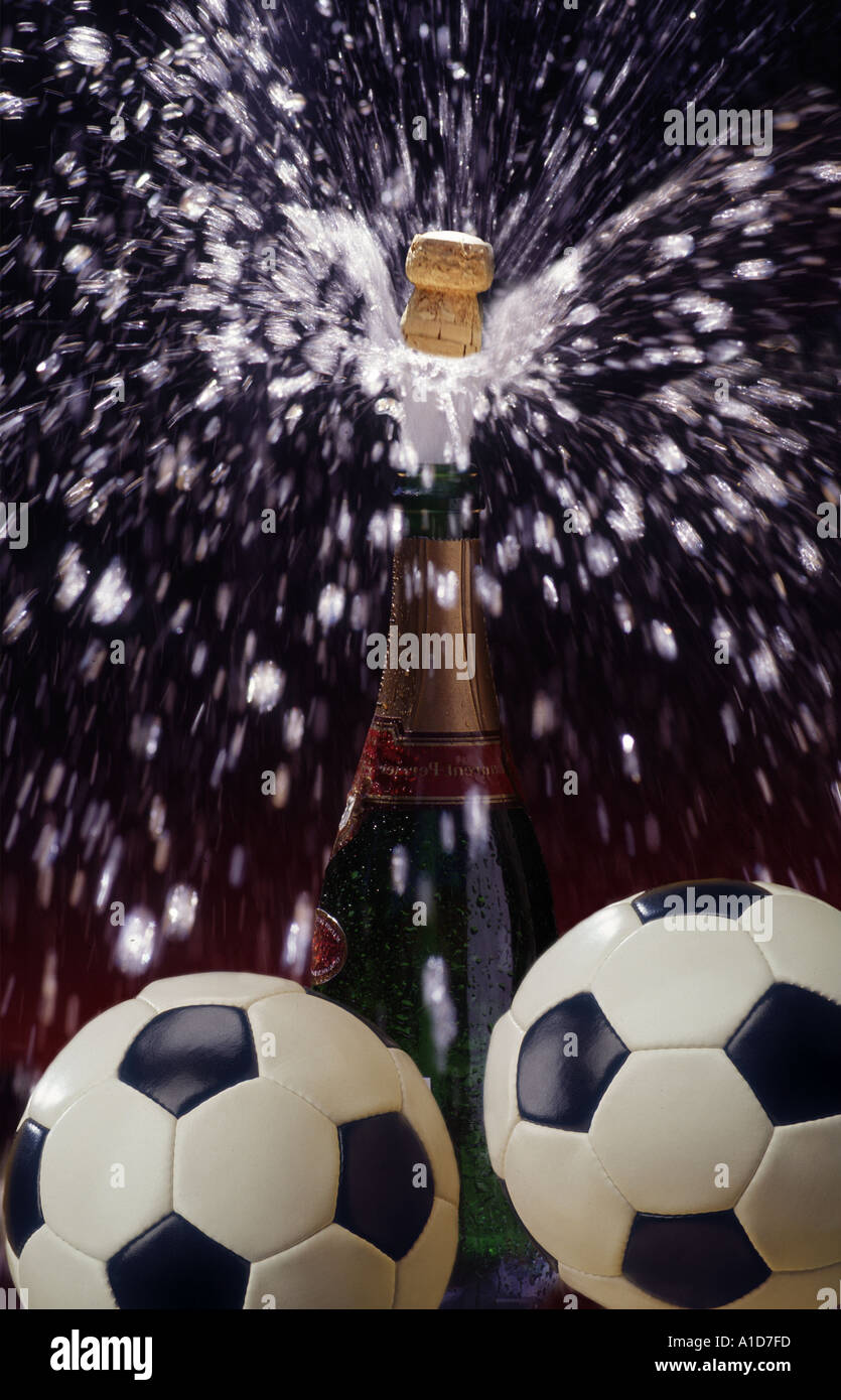 football soccer champagne Stock Photo - Alamy