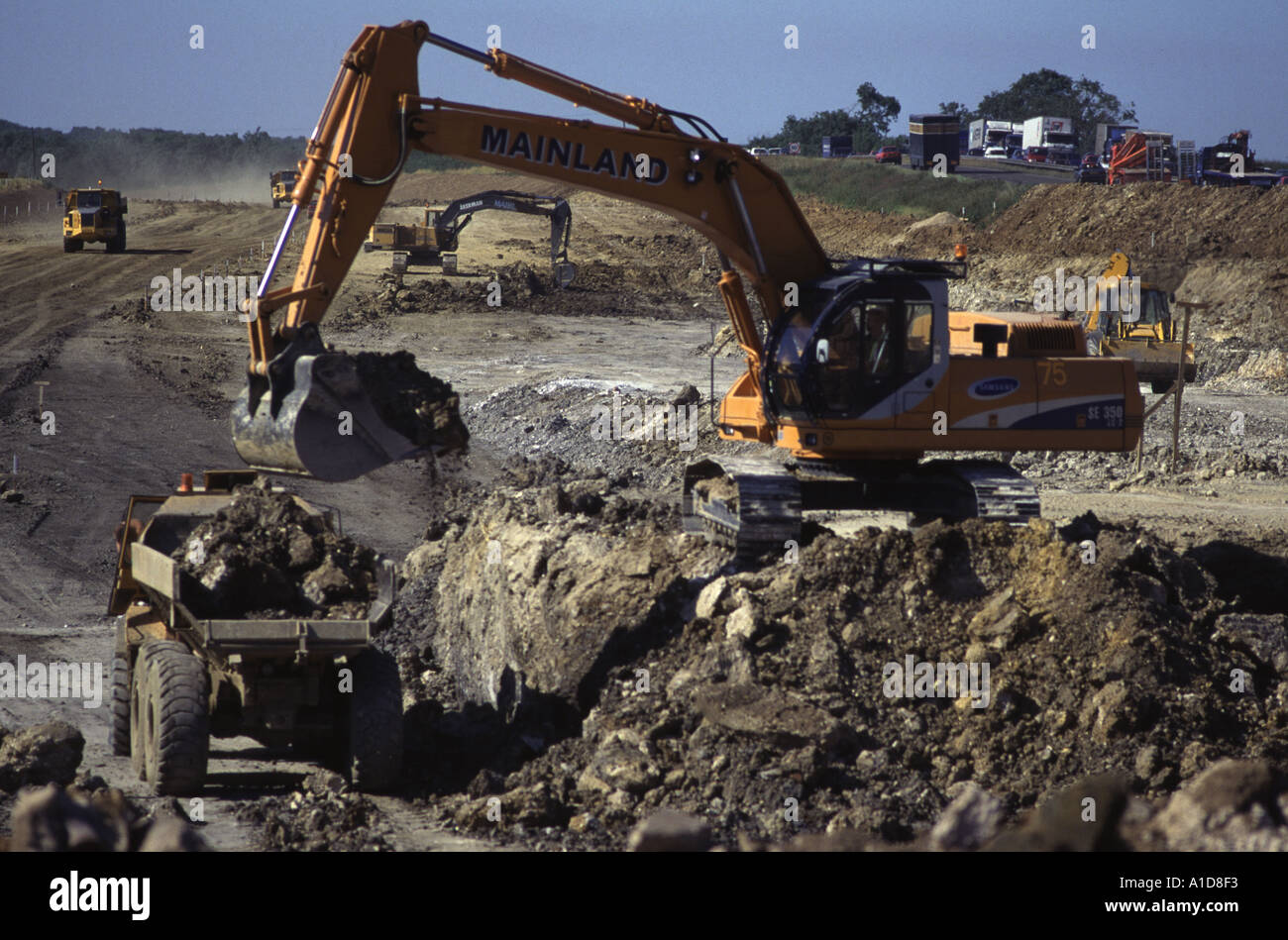 Road Construction UK Stock Photo - Alamy