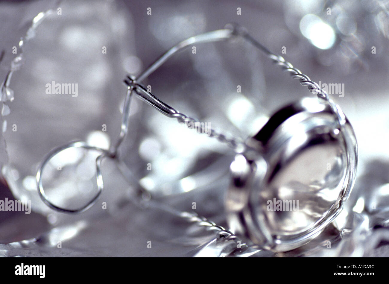 Champagne Bottle Wire and Foil Stock Photo - Alamy