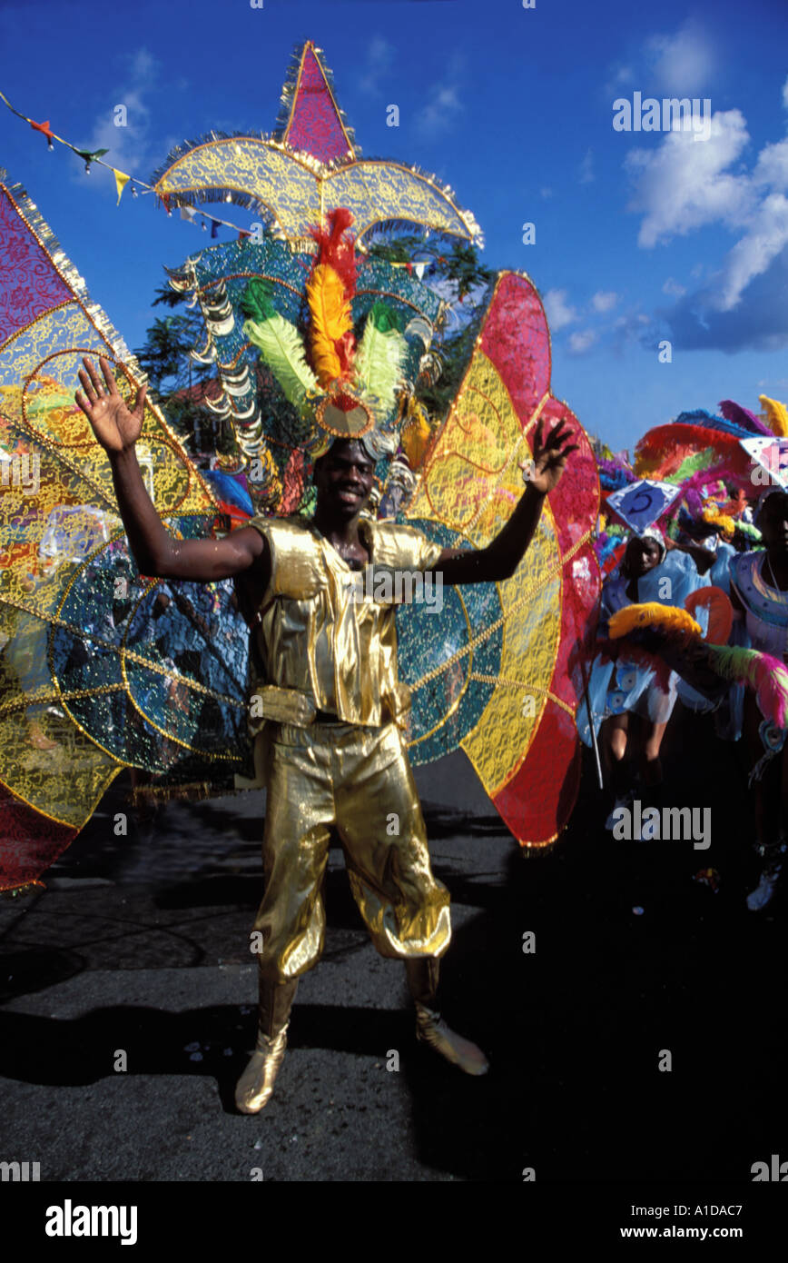 Carnival reveler in Trinidad Stock Photo - Alamy