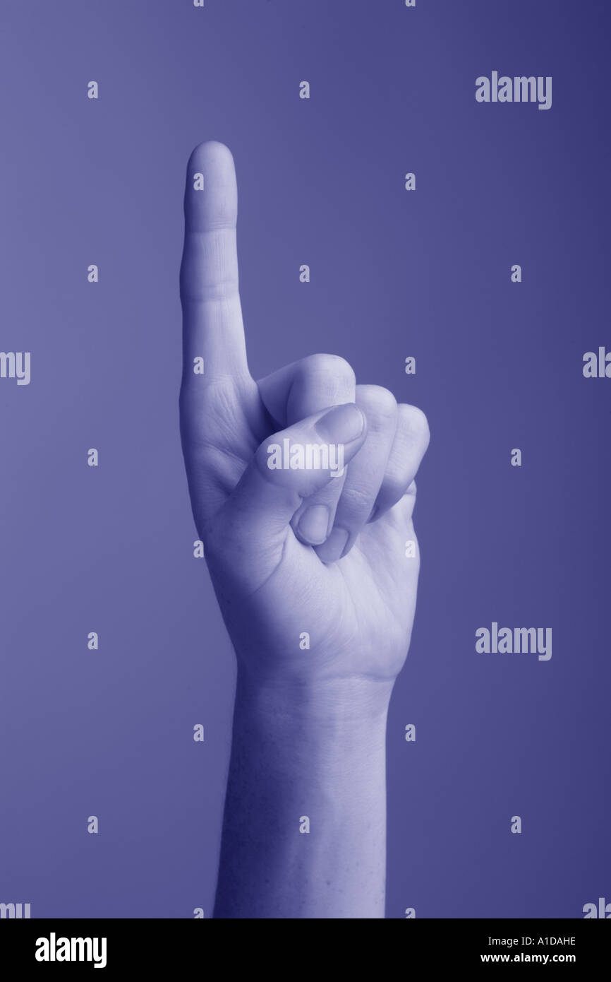 Human hand pointing finger question hi-res stock photography and images ...