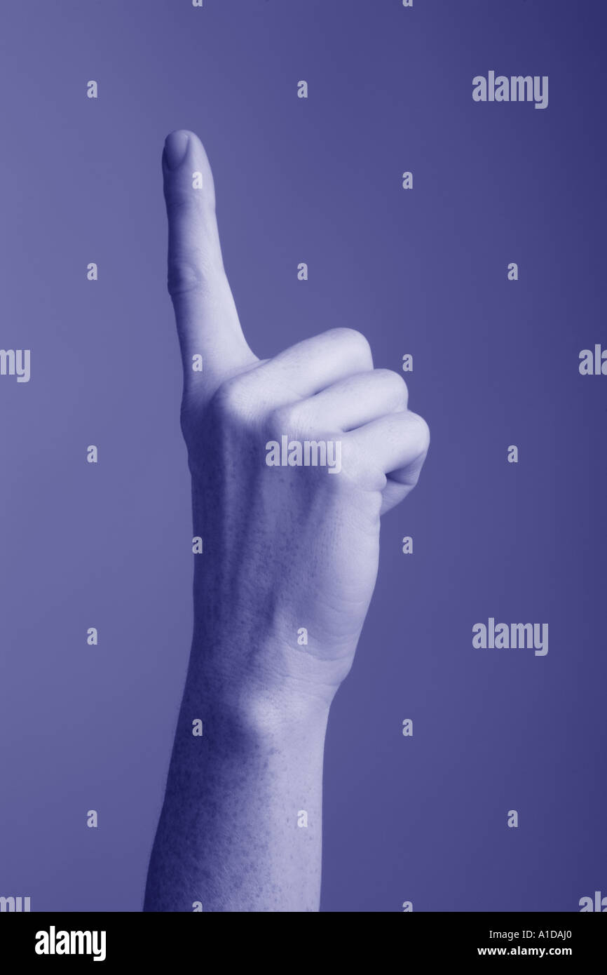 Human hand pointing finger question hi-res stock photography and images ...