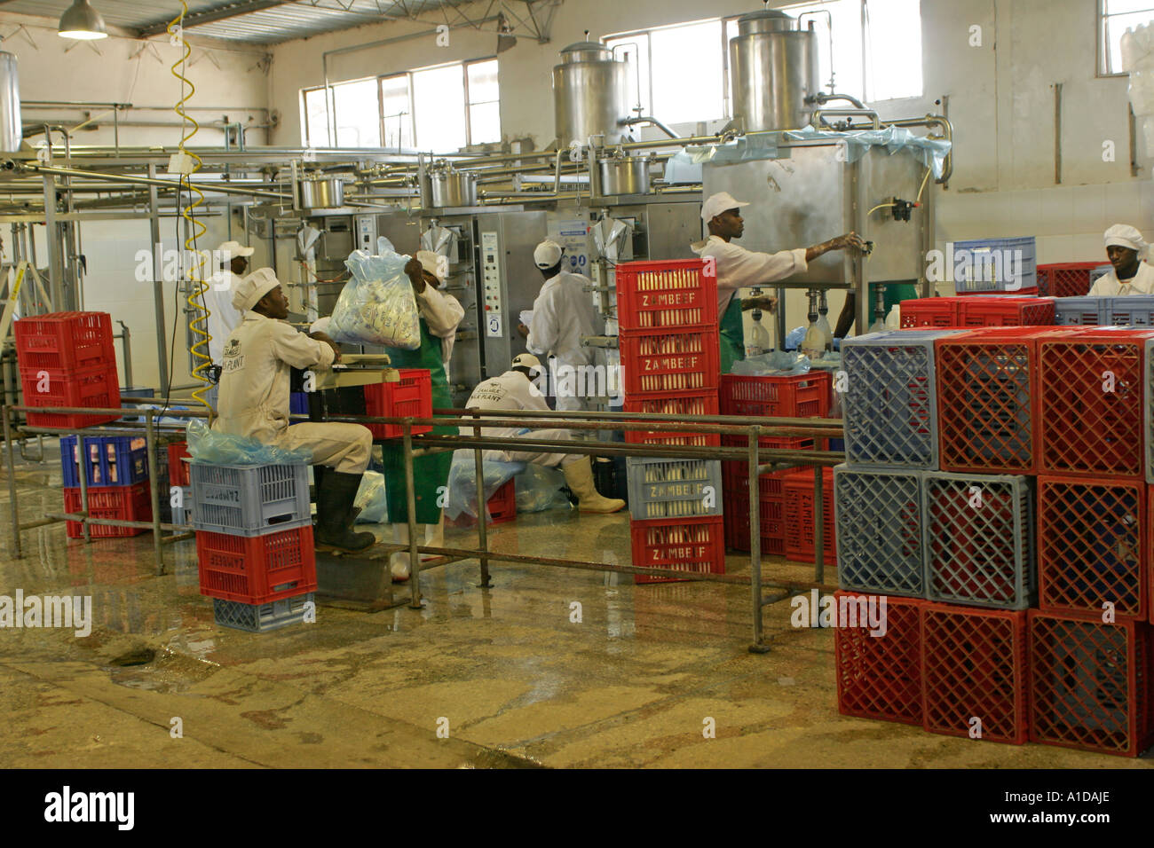 Zambeef Milk and butter processing plant in Lusaka Zambia Stock Photo ...