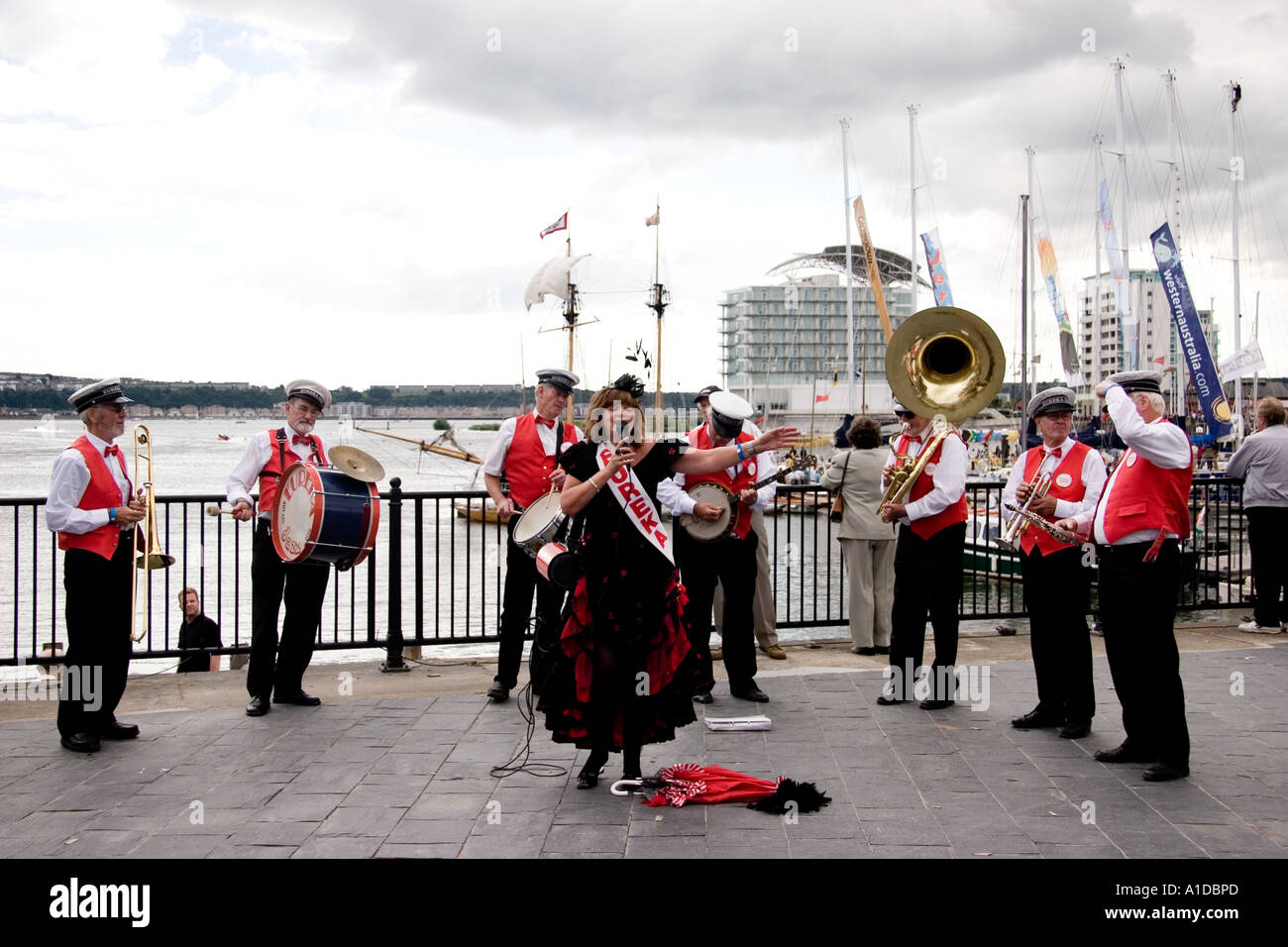 Cardiff band tourist hi-res stock photography and images - Alamy