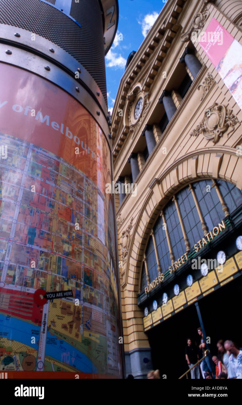 Flinders street station sign hi-res stock photography and images - Alamy