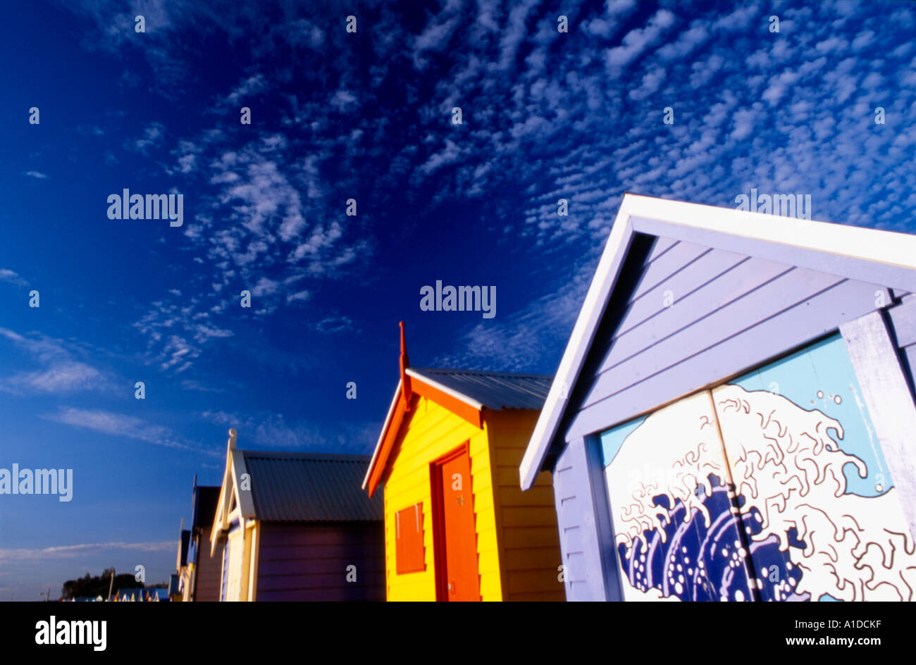 The iconic colourful beach huts on Brighton Beach, Melbourne, Australia ...