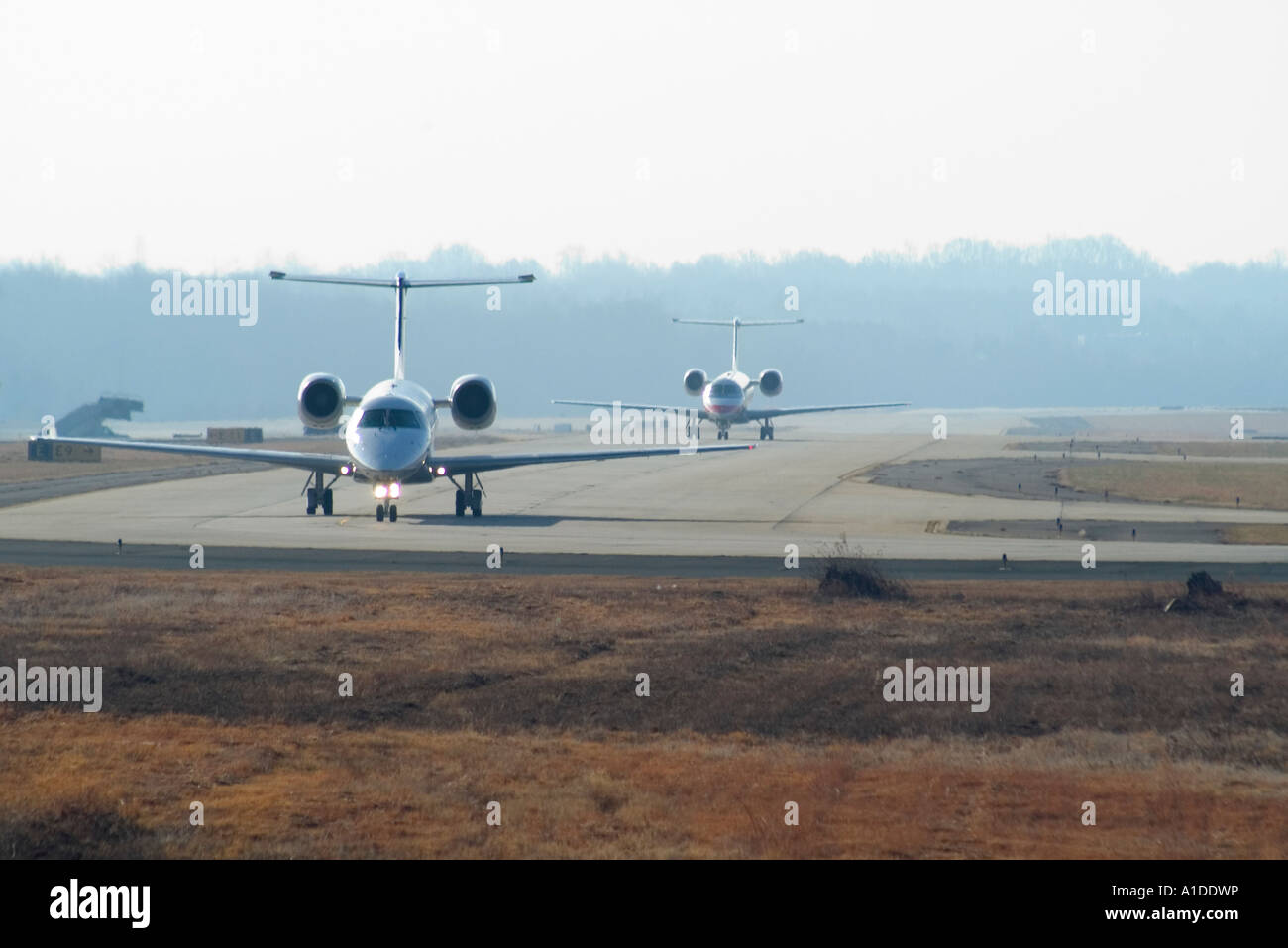 Aircraft preparing for takeoff Stock Photo - Alamy