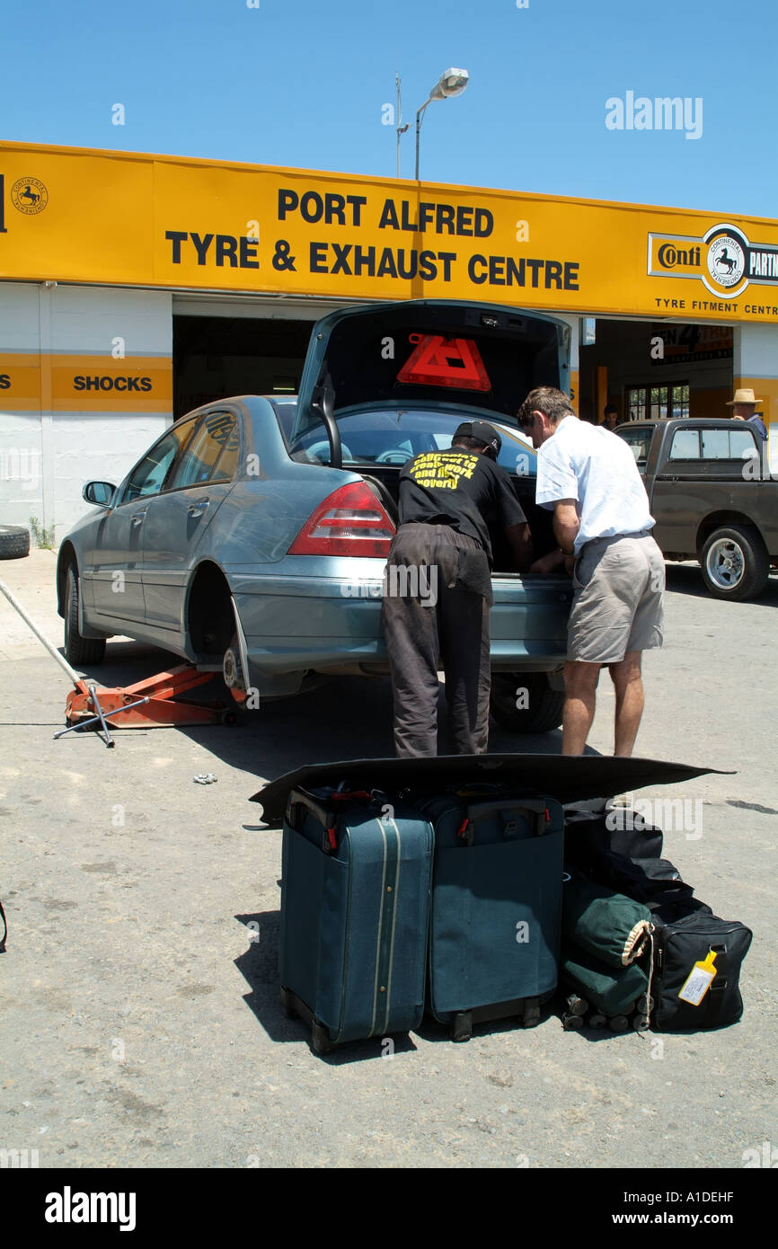 Tyre change at Port Alfred Eastern cape South Africa RSA Stock Photo ...