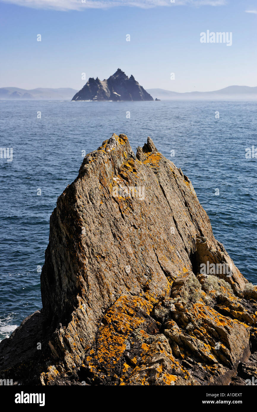 View from the island Skellig Michael to the neighbour island Little ...