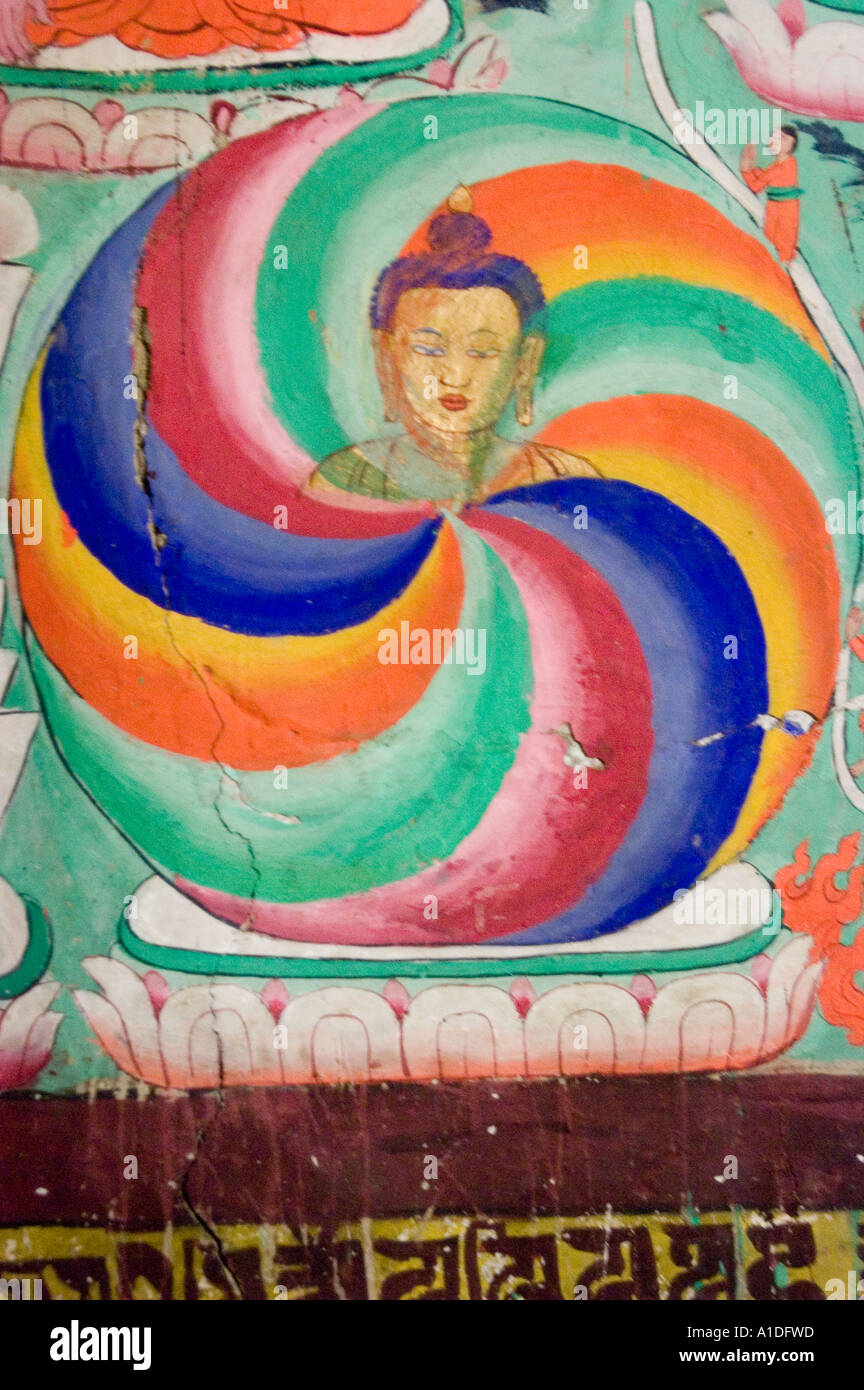 Buddha with radiant rainbow rays in Thiksey Monastery Jammu Kashmir ...
