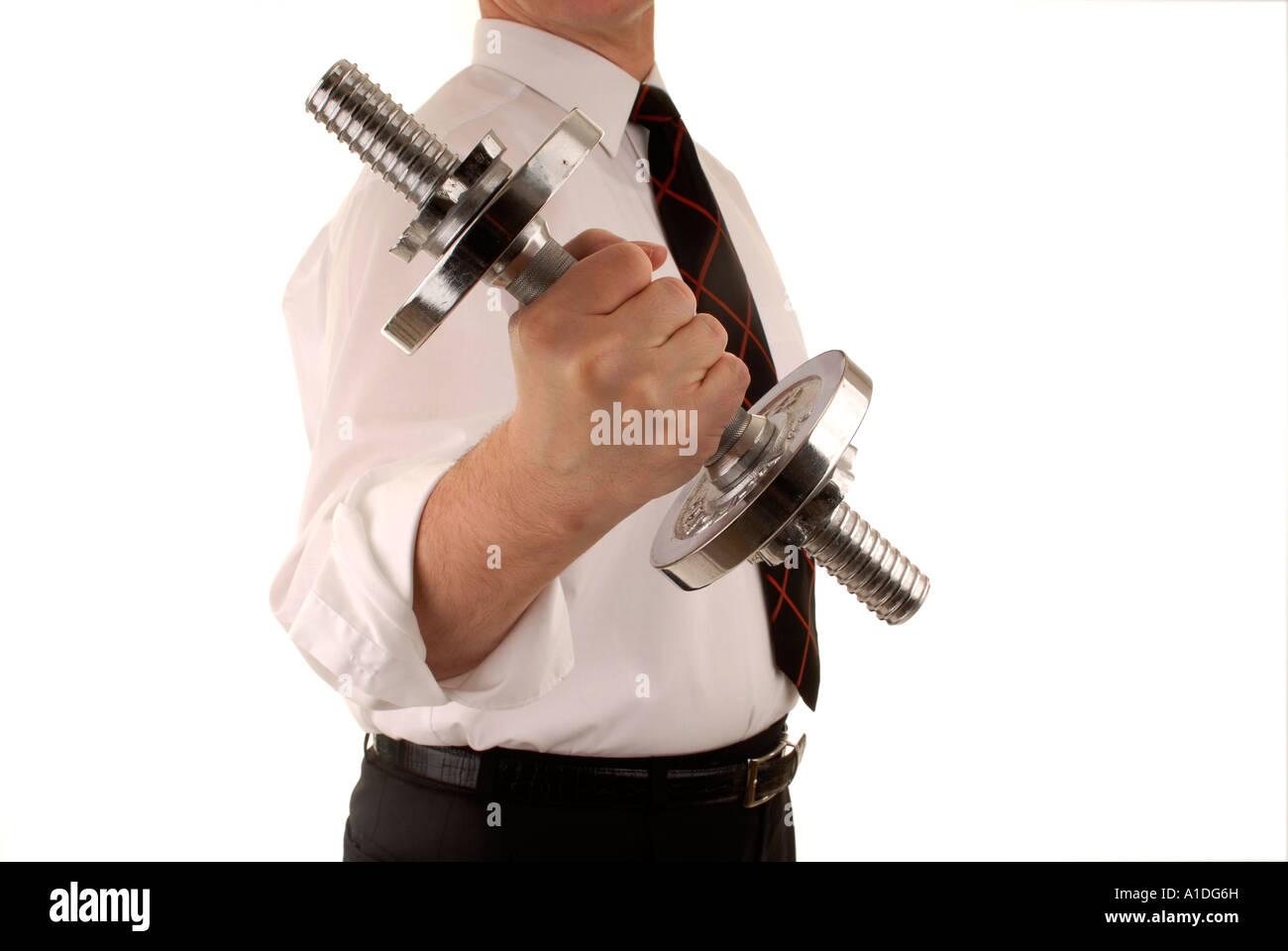 Arm with weights Stock Photo - Alamy