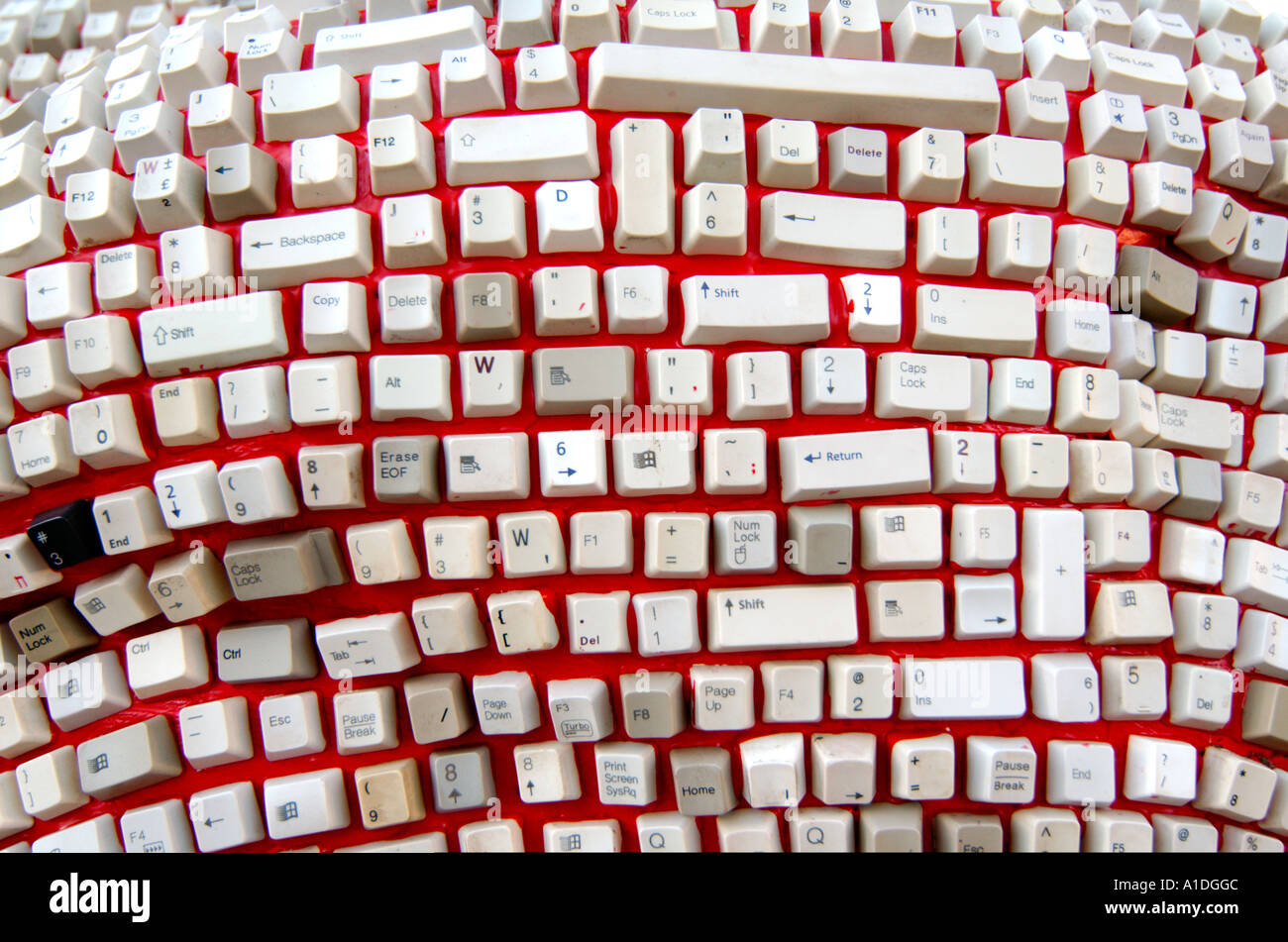 randomly assembled Keyboard keys Stock Photo - Alamy