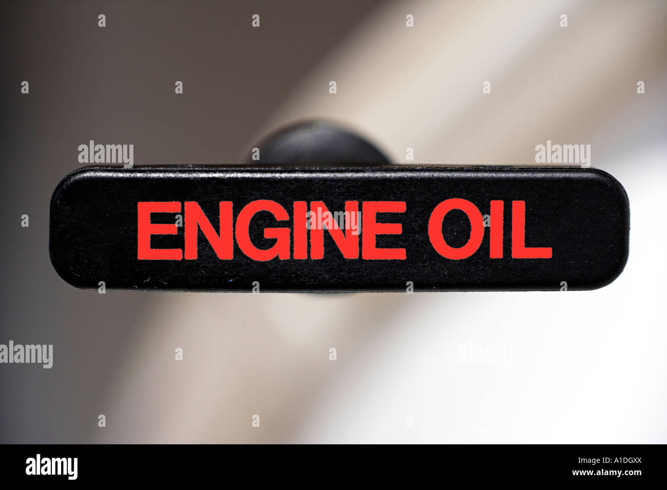 Handle of a dip stick for engine oil measurement, close up Stock Photo ...