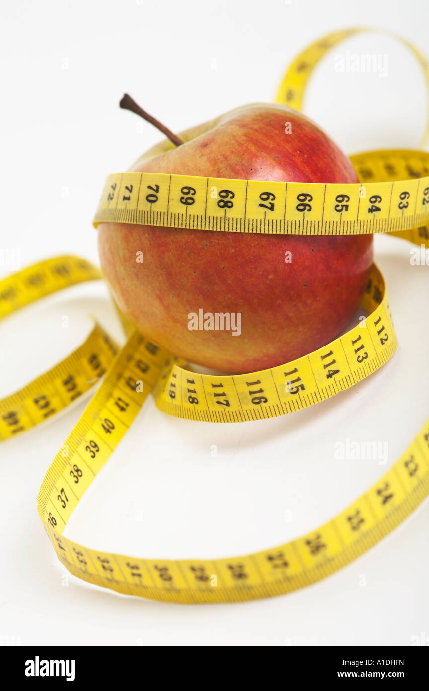 Apple is inside a tape hi-res stock photography and images - Alamy