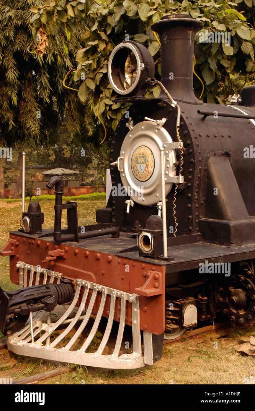 Front view of the vintage black Steam Locomotive RD 688 with a silver ...