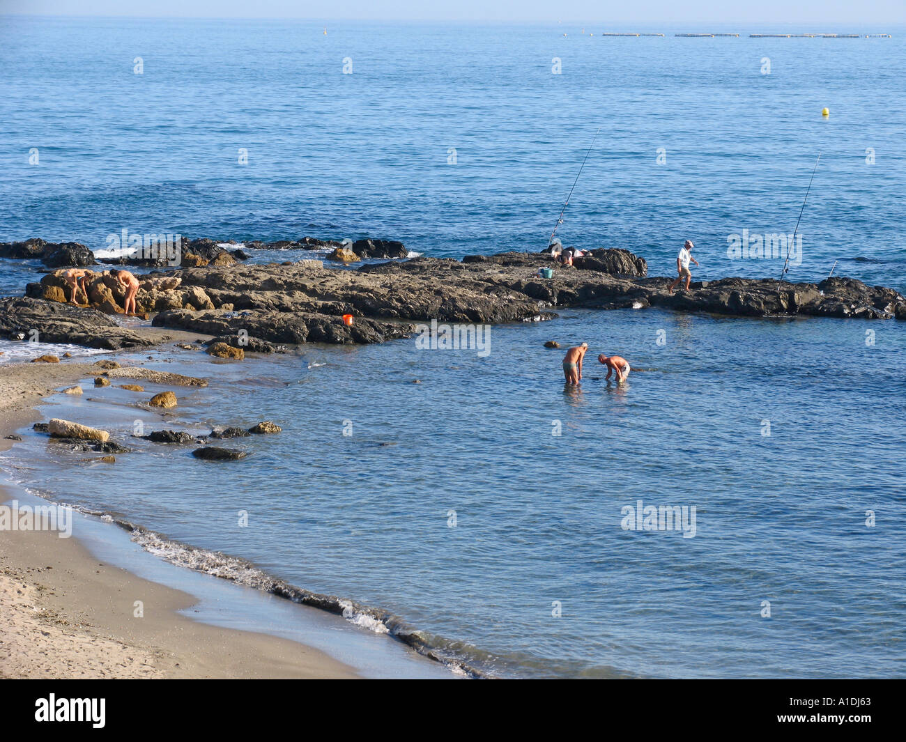 Benalmadena Costa Costa del Sol Malaga Province Spain Torremuelle beach ...
