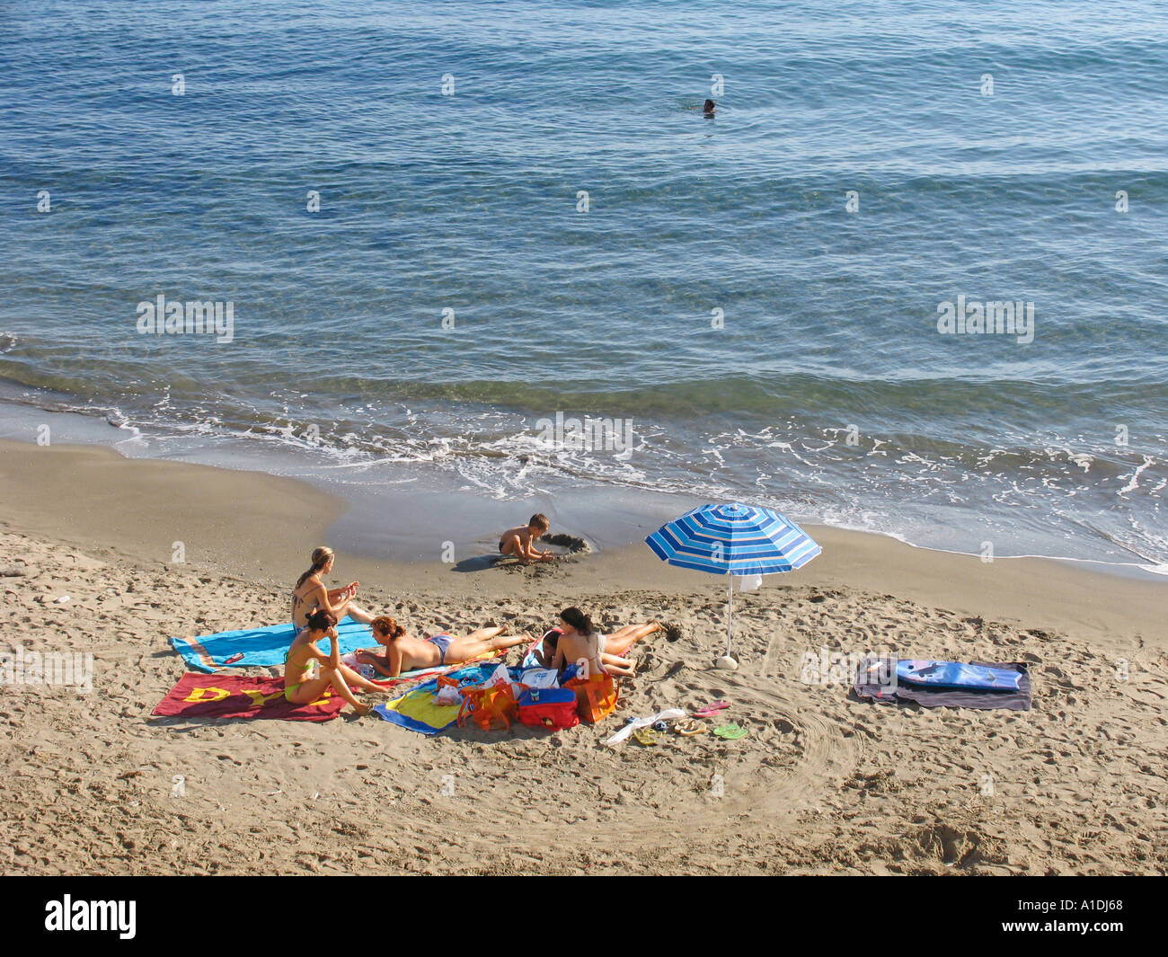 Benalmadena Costa Costa del Sol Malaga Province Spain Torremuelle beach ...