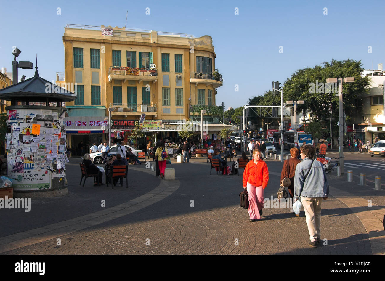 Allenby street Magen David junction carmel market Tel Aviv Stock Photo ...