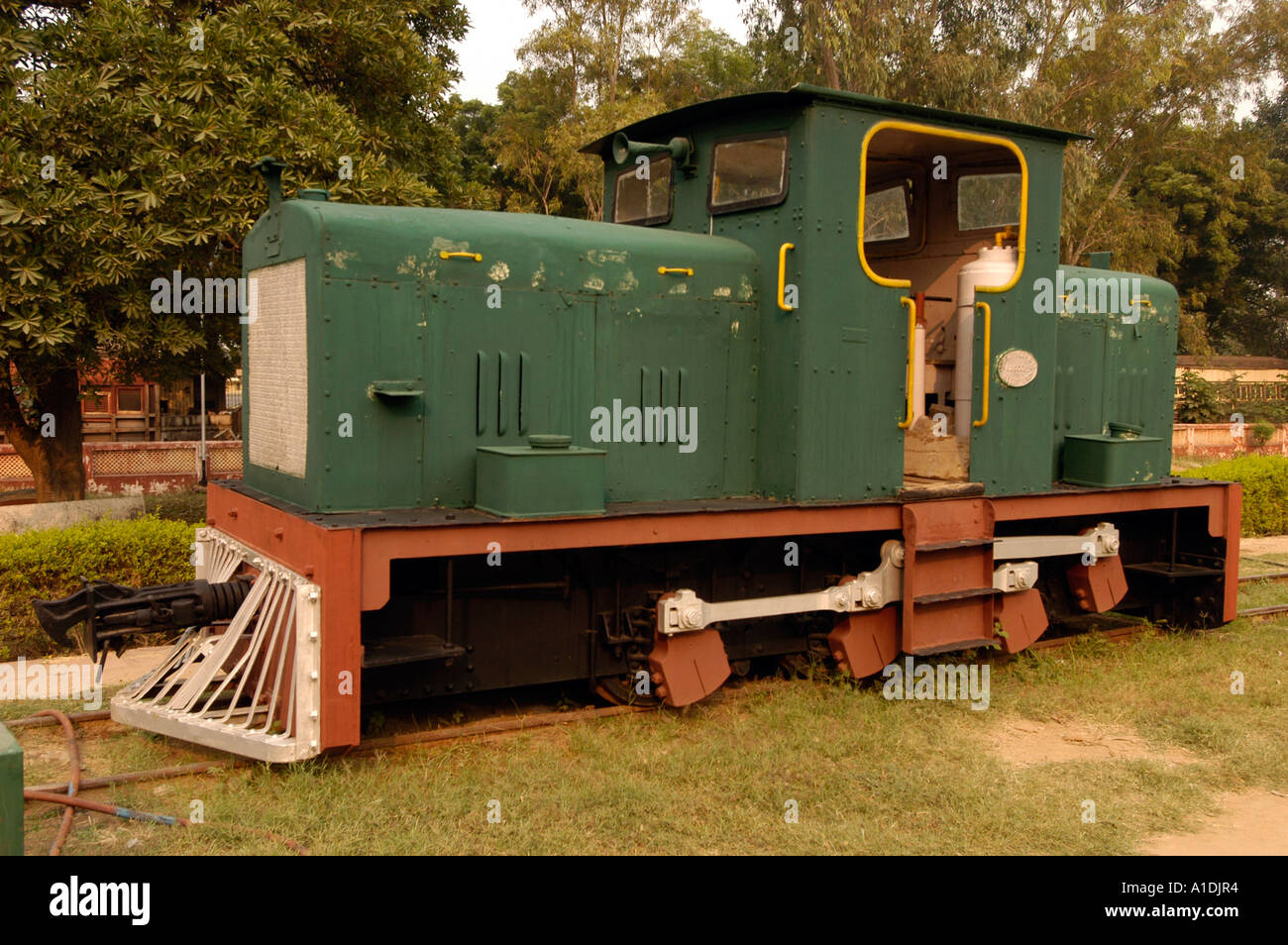 Diesel Locomotive Fowler 1004 on display in a park, featuring a green ...