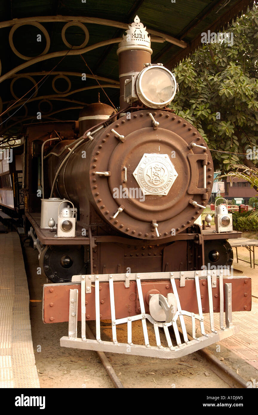 Vintage Steam Locomotive FMA 37302 on display under a shelter ...