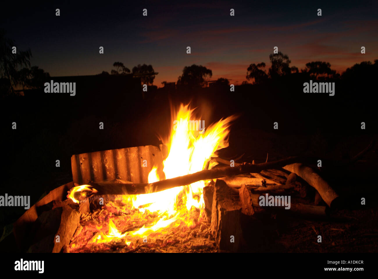 Campfire, outback western Queensland Australia. photo by Bruce Miller ...