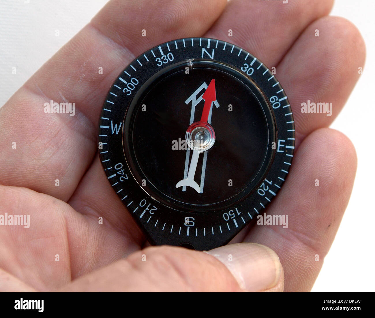 A compass held in a hand. photo by Bruce Miller Stock Photo - Alamy
