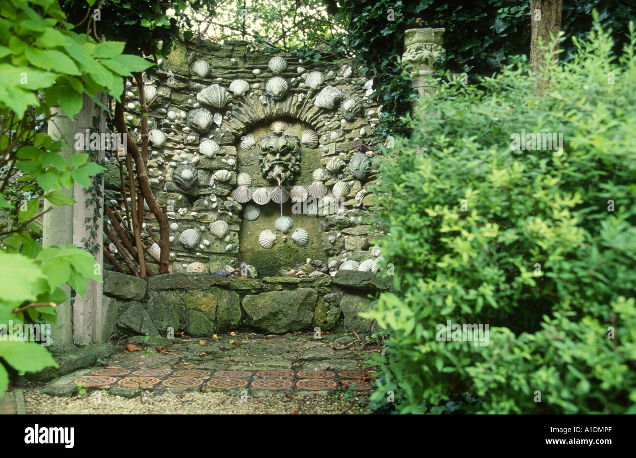 garden grotto made of shells Stock Photo - Alamy