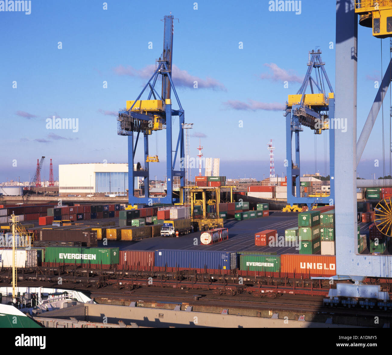 BELGIUM ZEEBRUGGE FERRY CONTAINER TERMINAL Stock Photo - Alamy