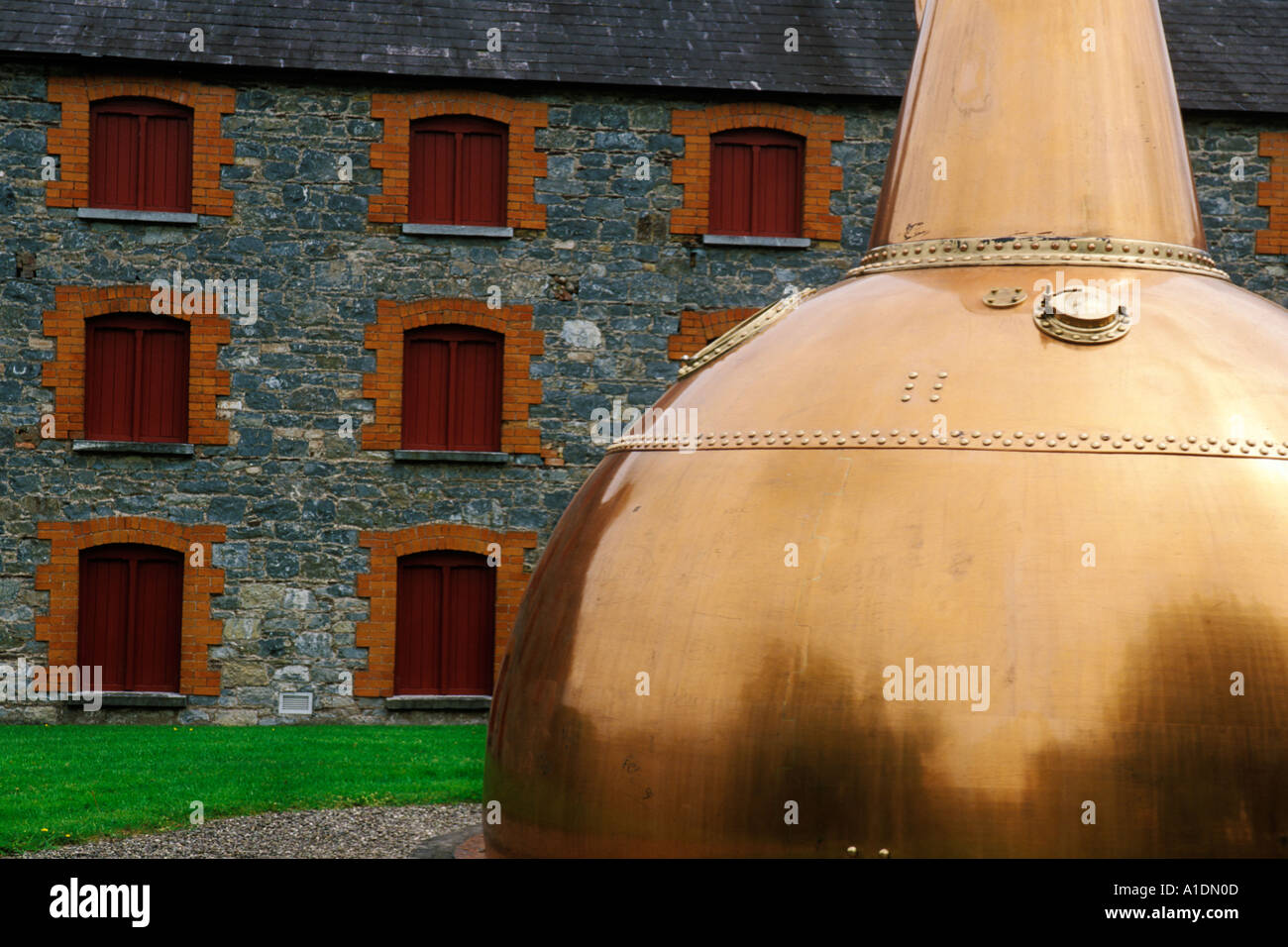 Ireland, County Cork, Old Midleton Distillery, Copper vat Stock Photo ...